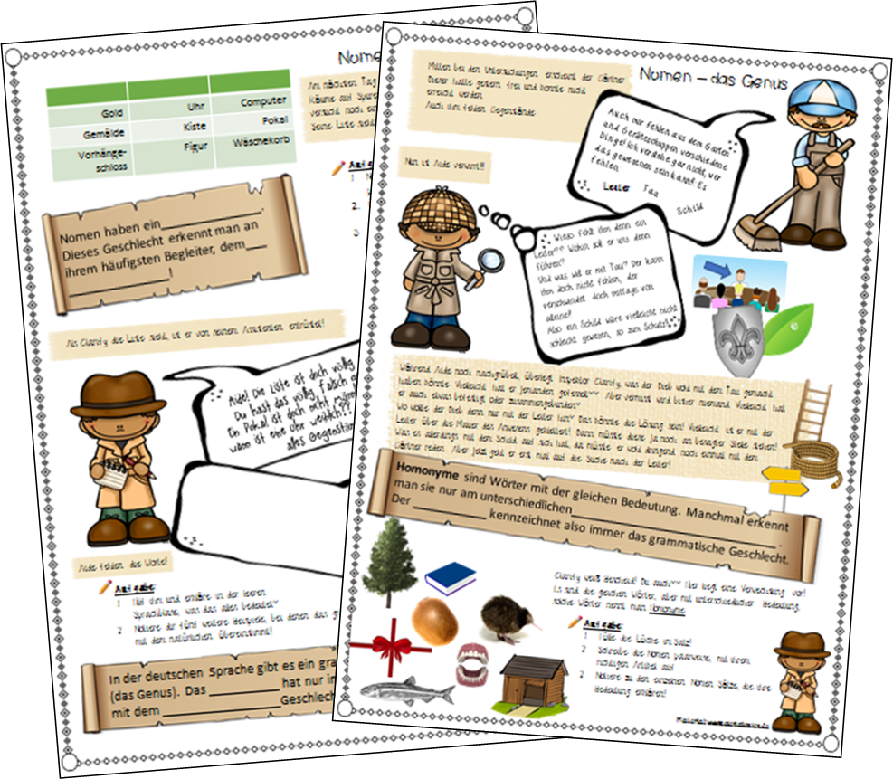 Nomen Substantiv Teil 2 – das Genus | Materialtanten