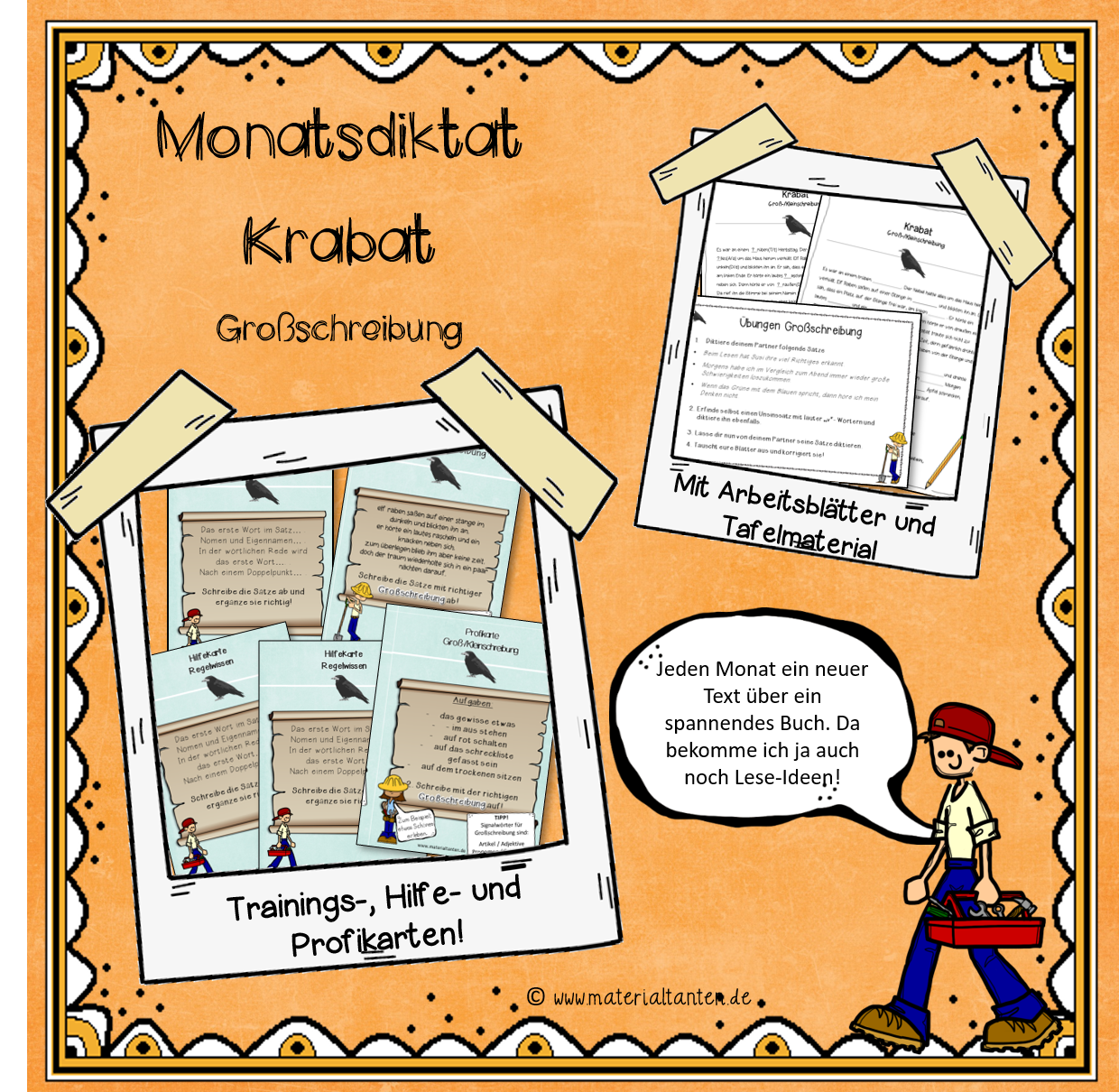 D 5/6 Monatsdiktat Krabat | Materialtanten