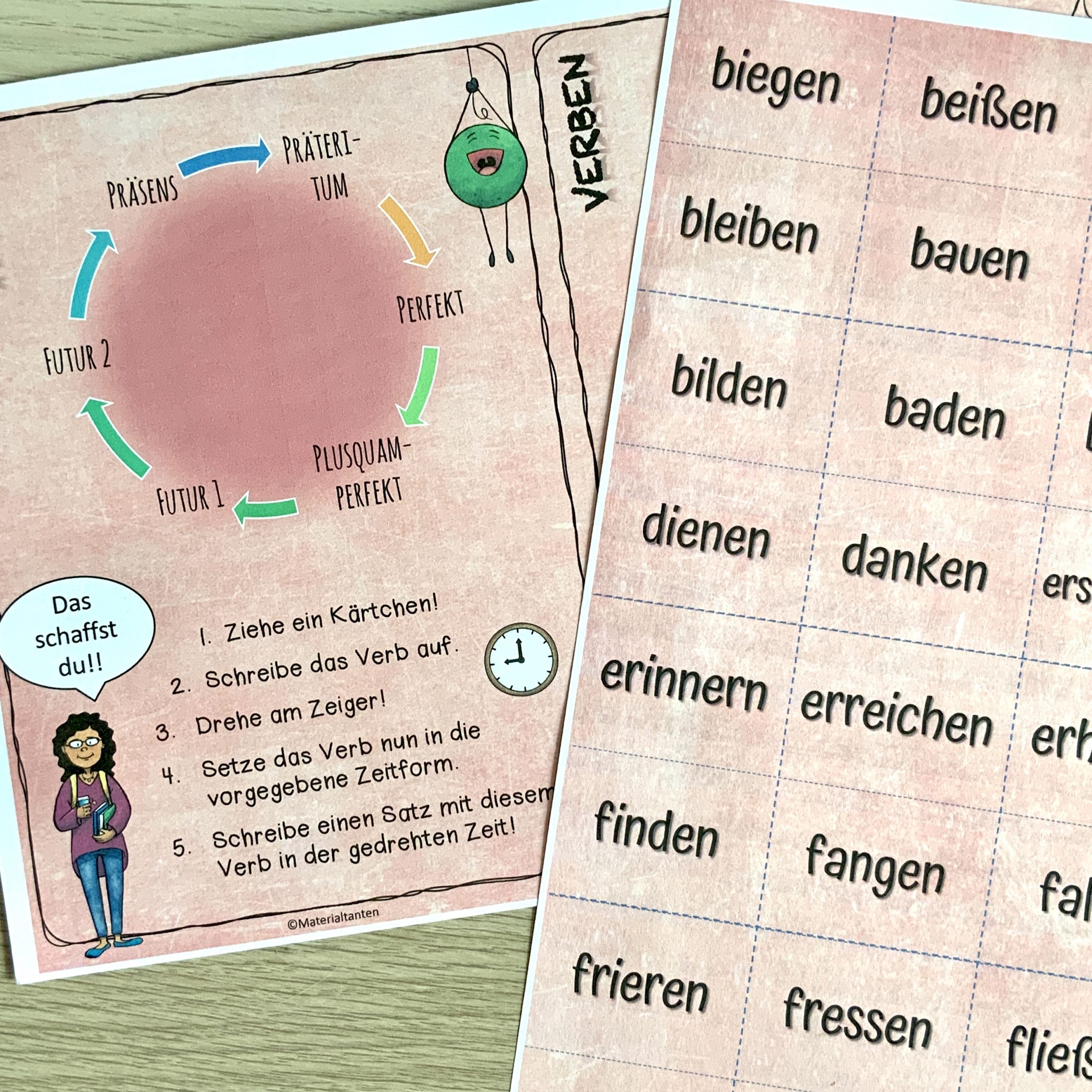 Verben üben – Sammlung | Materialtanten