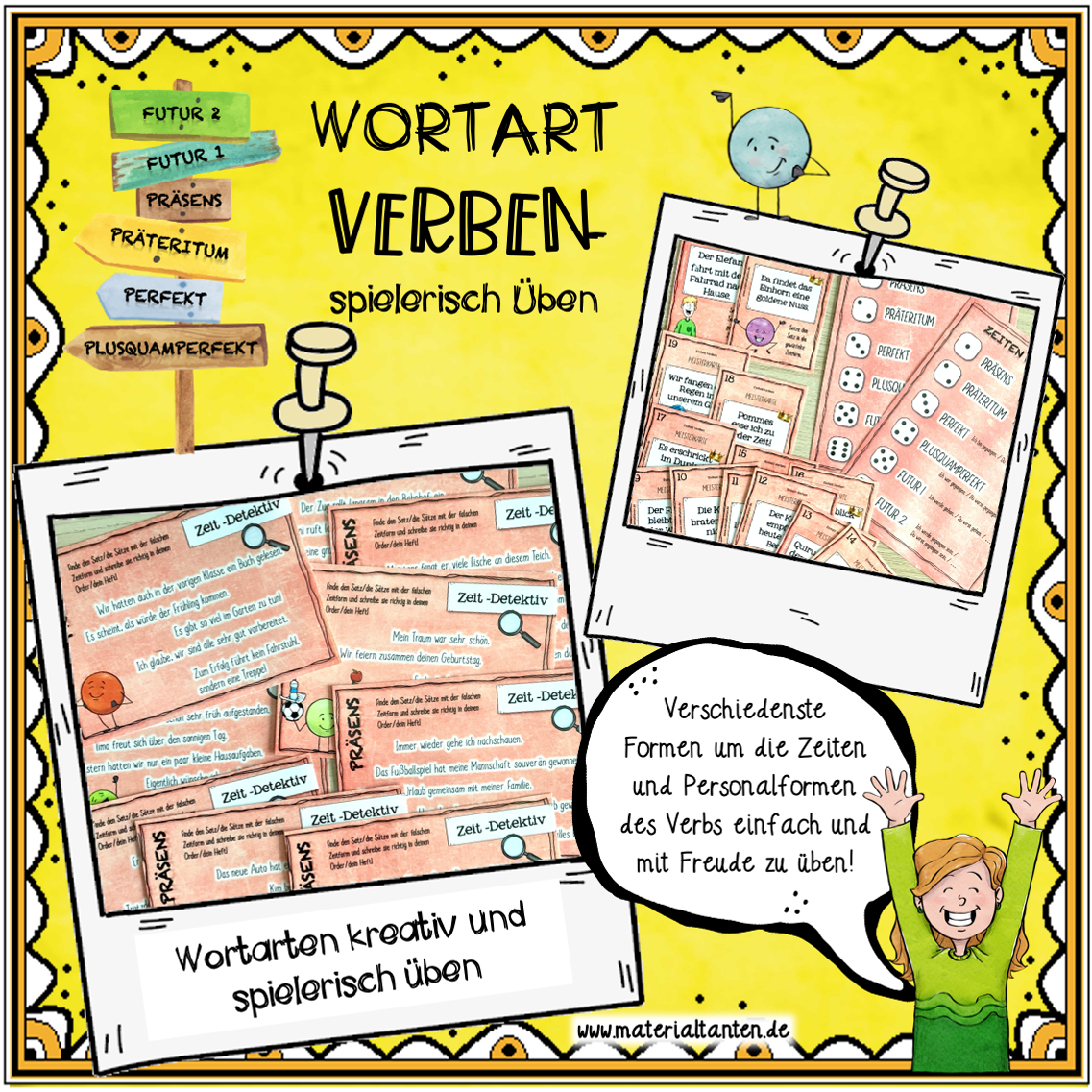 Verben üben – Sammlung | Materialtanten