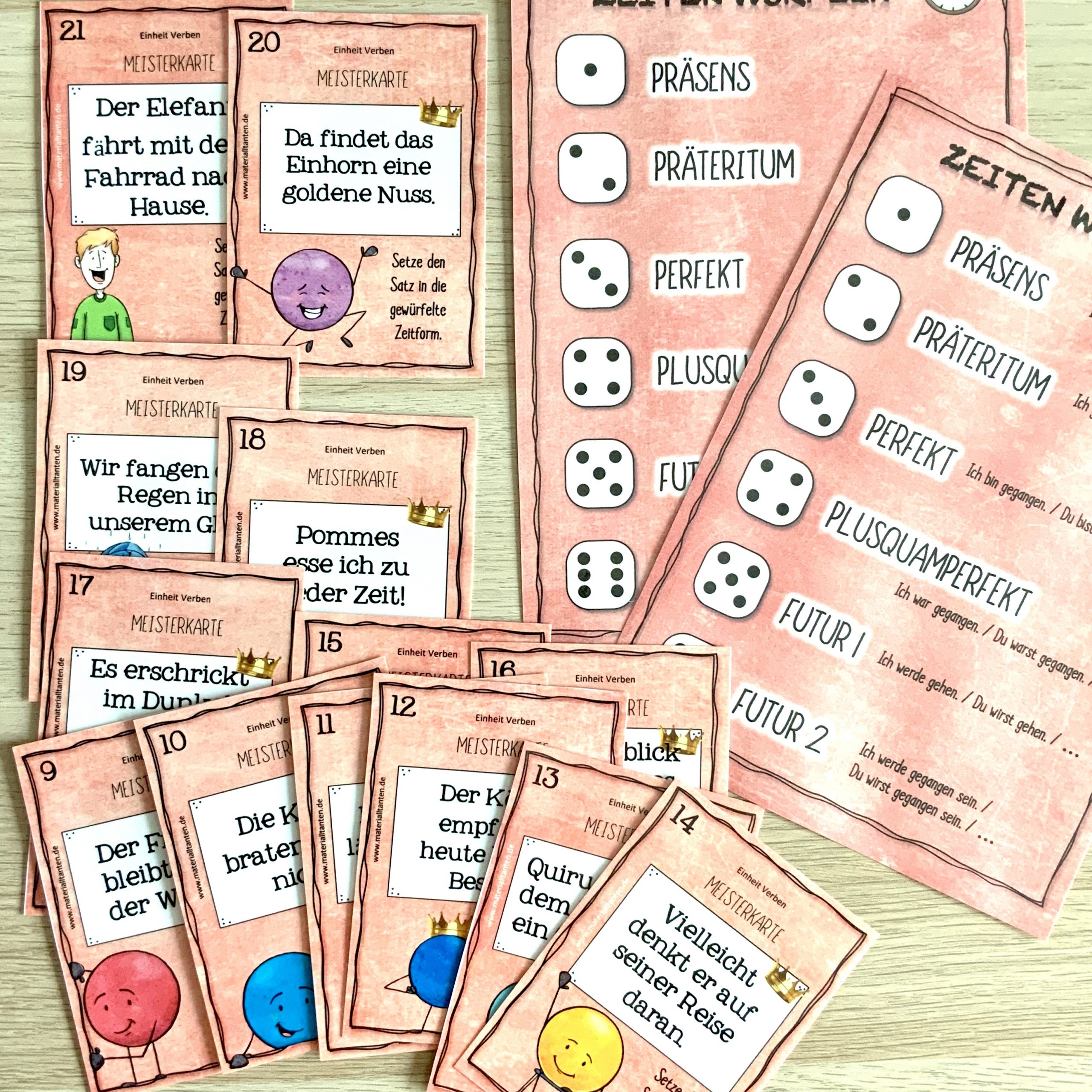 Verben üben – Sammlung | Materialtanten